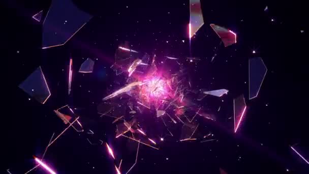 Flying Broken Glass — Stock Video © Bucyfon 50682093