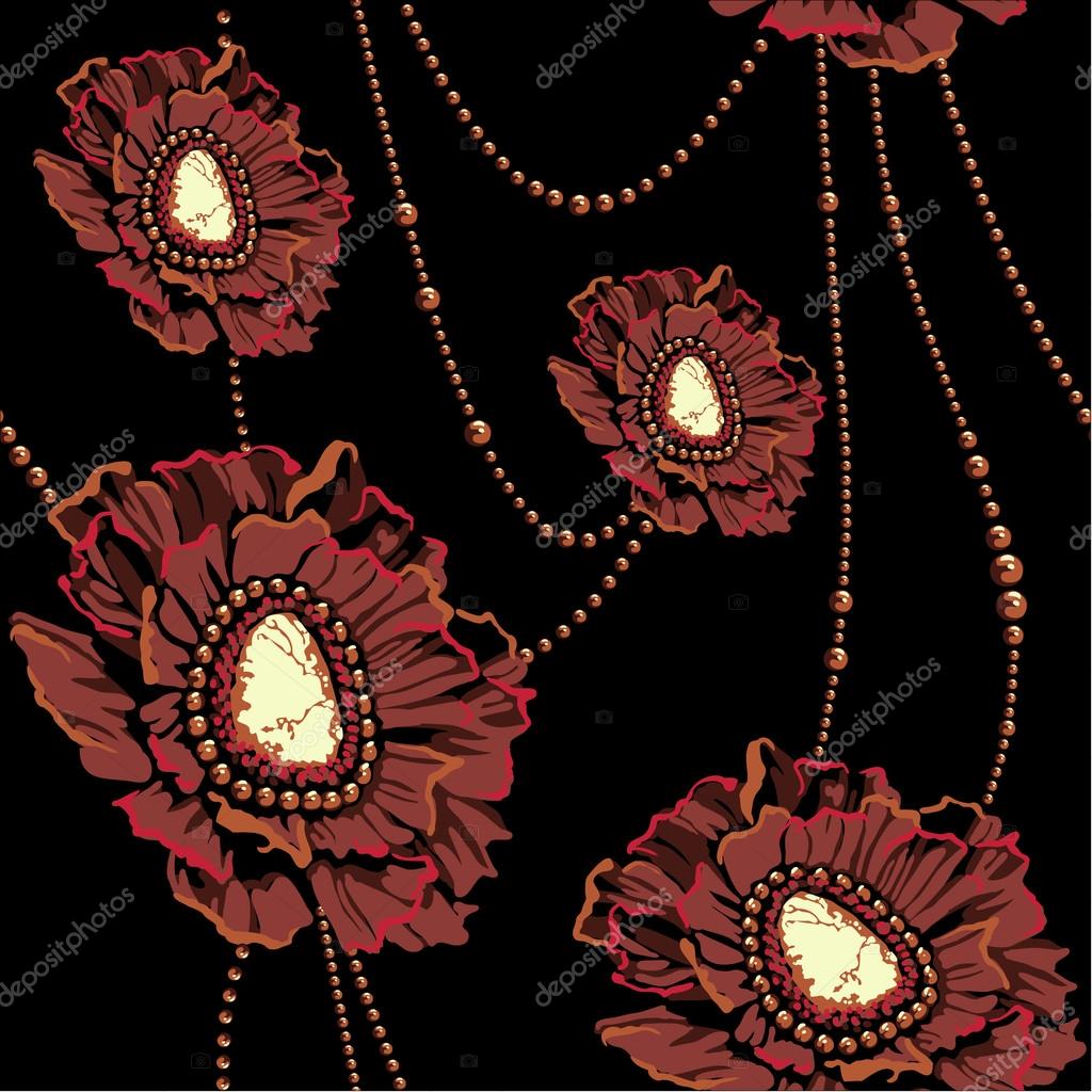 Jewel flowers Stock Vector Image by ©reinekke #50929209