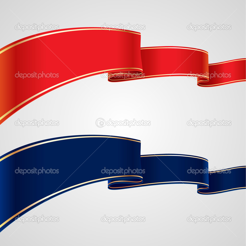 Red and blue ribbons Stock Vector Image by ©reinekke #50929329