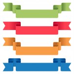 Vector set of colorful flat ribbons Stock Vector Image by ...