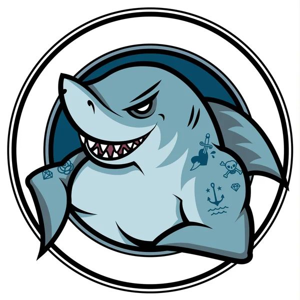 Karakter maskot hiu Vektor Stok, Ilustrasi Karakter maskot hiu Bebas ...