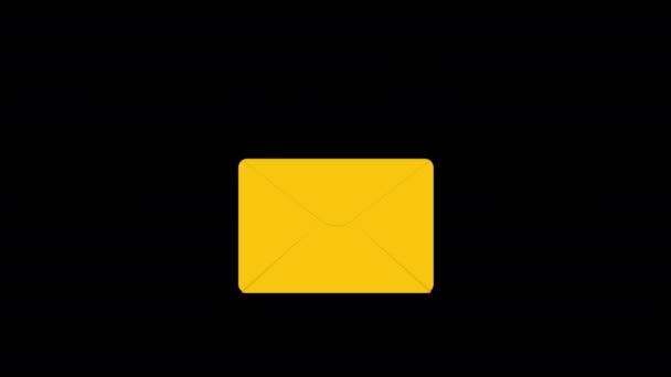 Email Icon Animation Email Envelope Loop Animation Alpha Channel Green ...