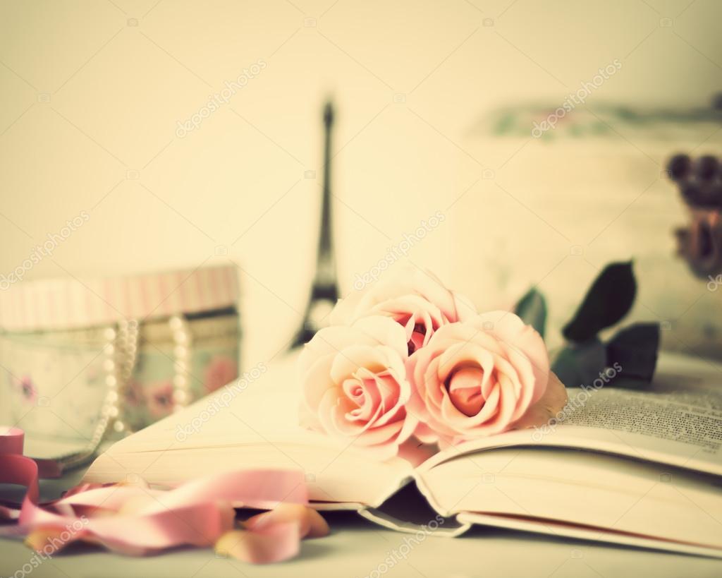 Vintage Roses on book Stock Photo by ©andrekaphoto 50550097