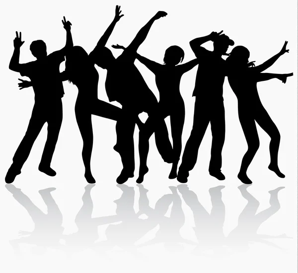 Dancing Girls Silhouettes — Stock Vector © Pablonis 41329609