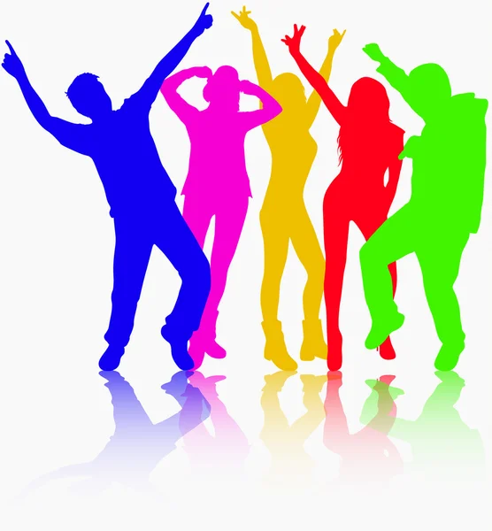 Dancing people silhouettes. Stock Vector Image by ©pablonis #140721718