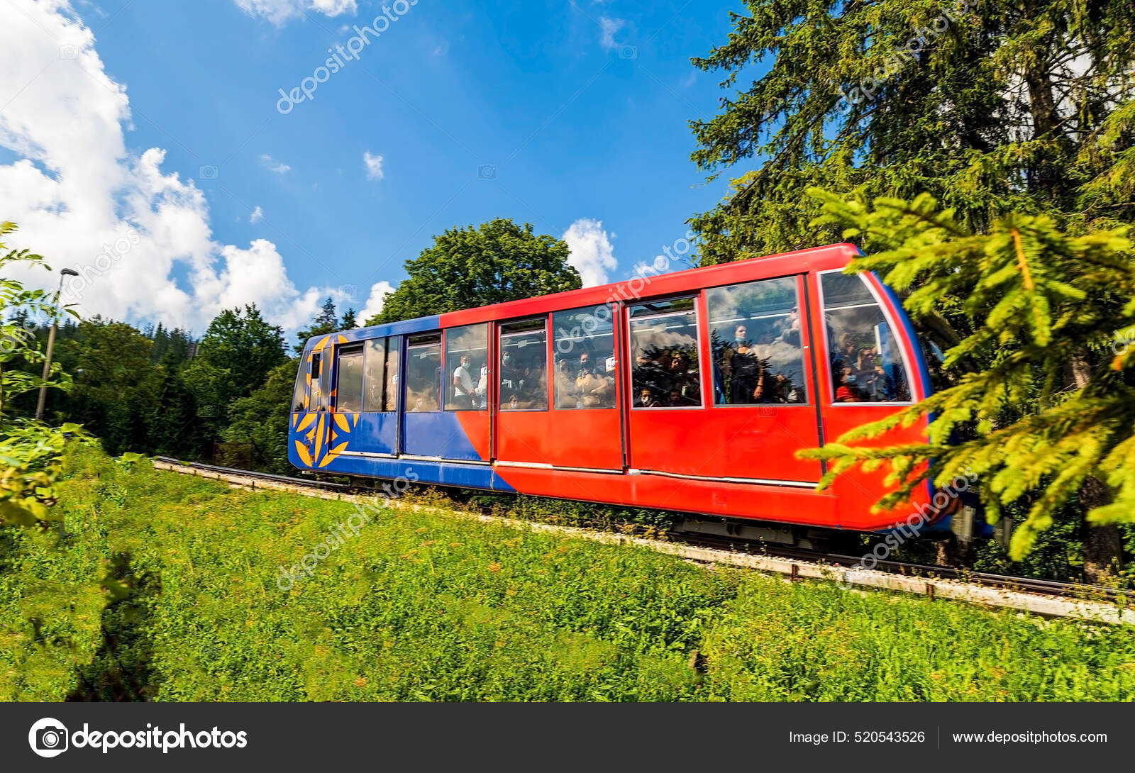 Zakopane Poland August 2021 Funicular Railway Gubalowka Passengers ...