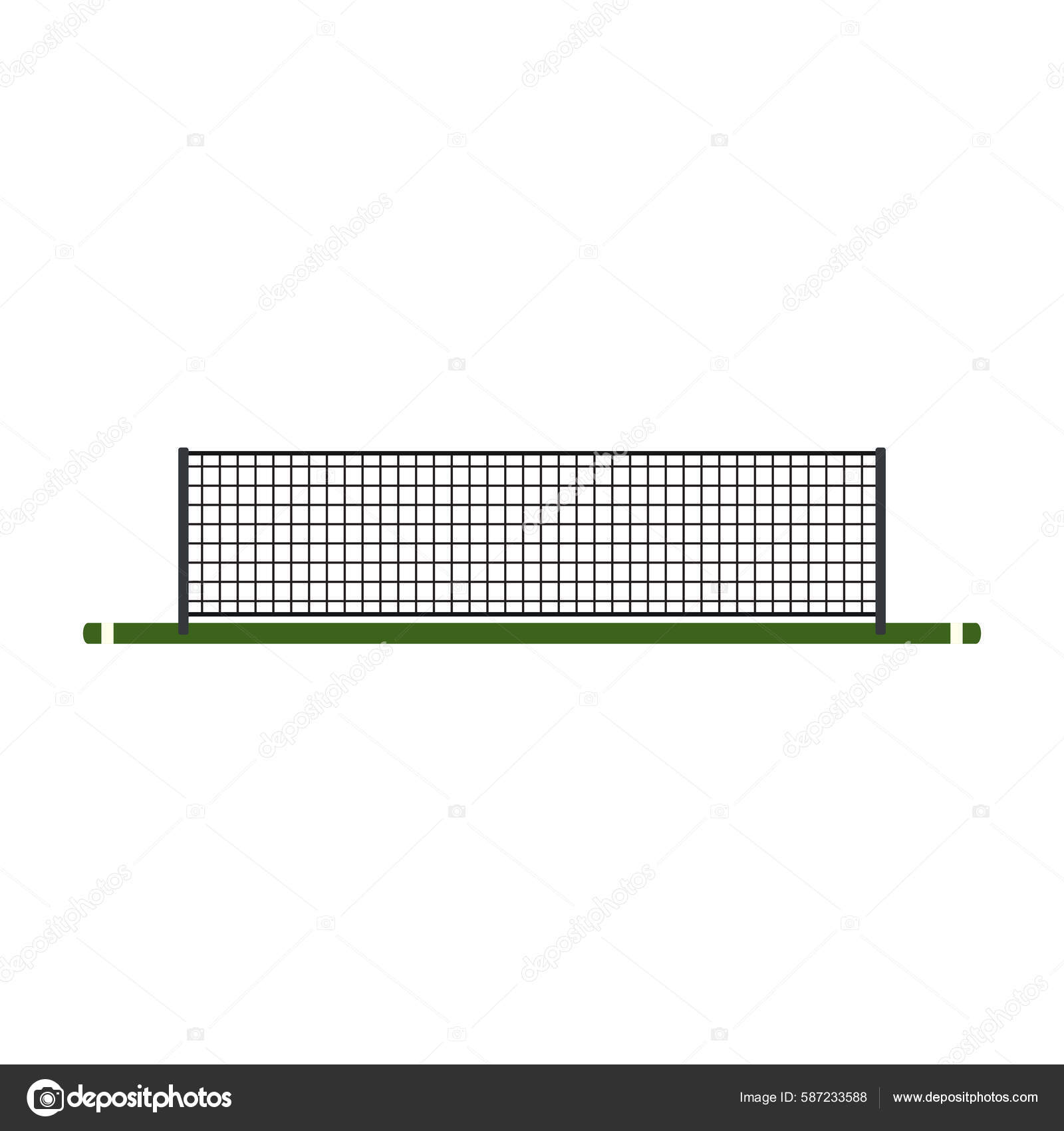 Tennis Net Vector Illustration Tennis Net Isolated White Background ...