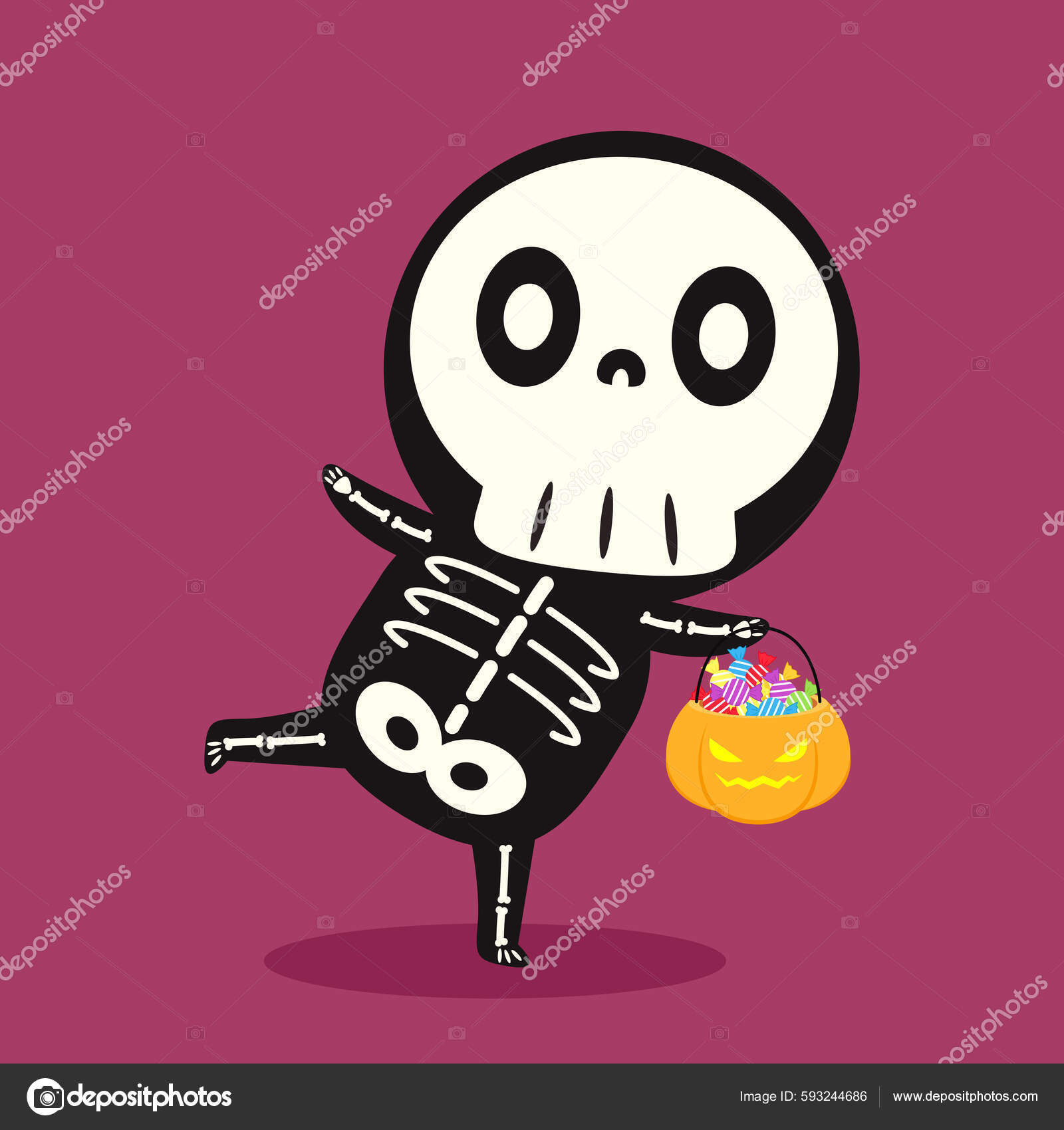 Schattige Halloween Skelet Clipart Cute Skeleton Halloween Clipart