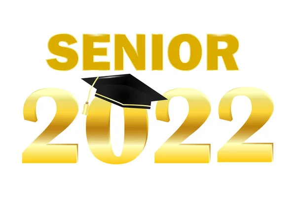 Senior 2022. Graduation ceremony logo. Illustration of graduation from ...