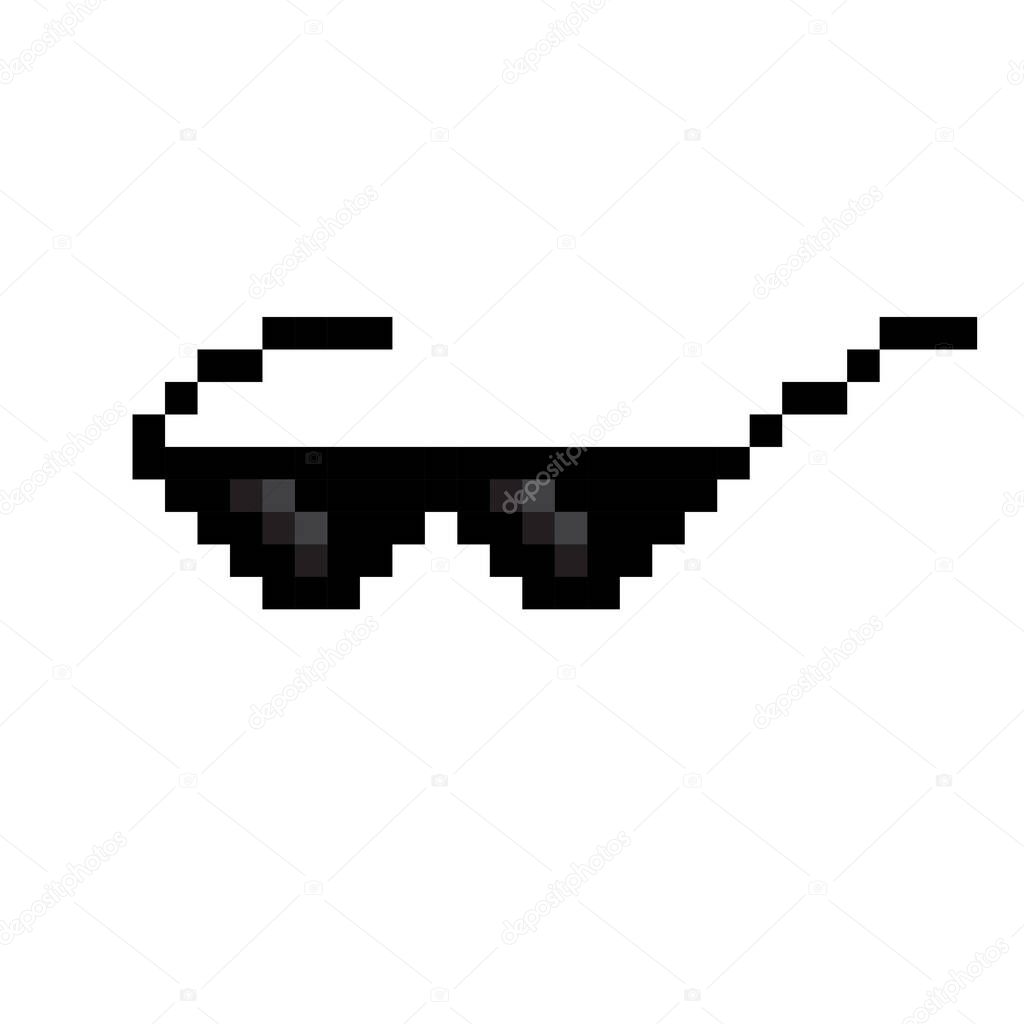 Elegantes gafas de píxel, gran diseño para cualquier propósito. Fondo ...