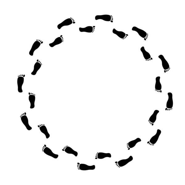 Footsteps in circle Vector Art Stock Images | Depositphotos