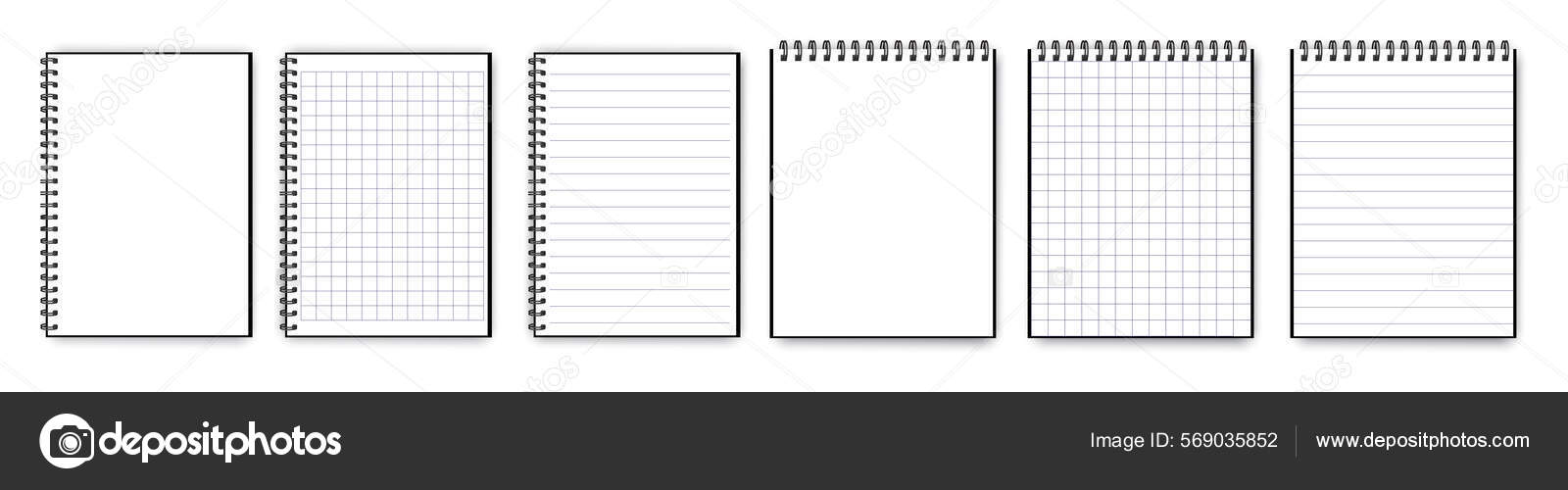 Realistic different notebooks for paper design. Vector illustration ...