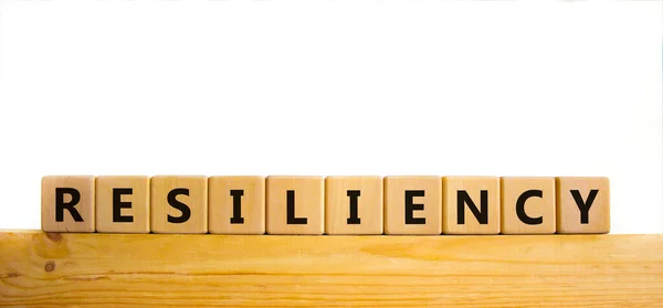 Resilience Symbol Word 'Resilience' Written Wooden Blocks Copy Space ...