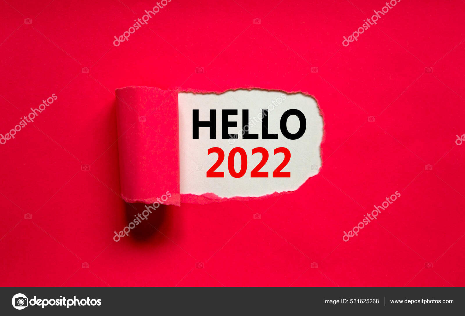 2022 Hello New Year Symbol Concept Words Hello 2022 Appearing Stock ...