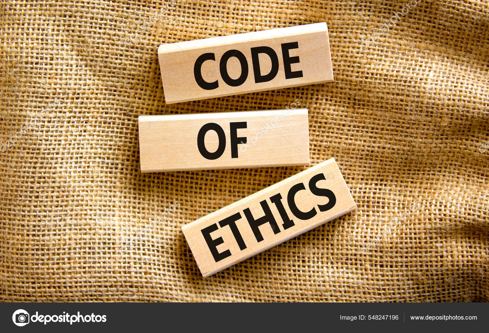 Code Ethics Symbol Concept Words Code Ethics Wooden Blocks Beautiful ...