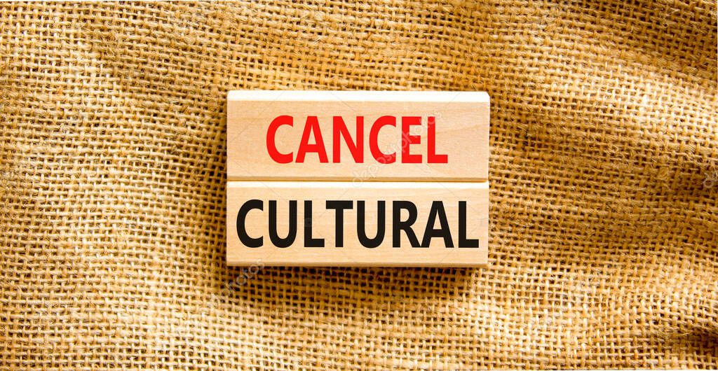 Cancela el símbolo cultural. Concepto palabras Cancelar cultural sobre ...