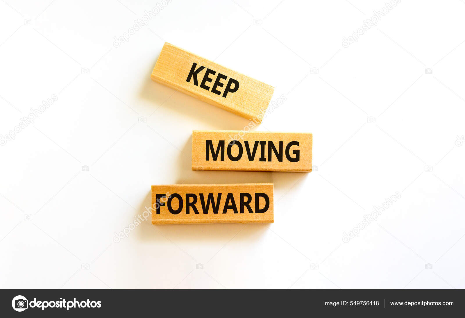 Keep Moving Forward Symbol Concept Words Keep Moving Forward Blocks ...