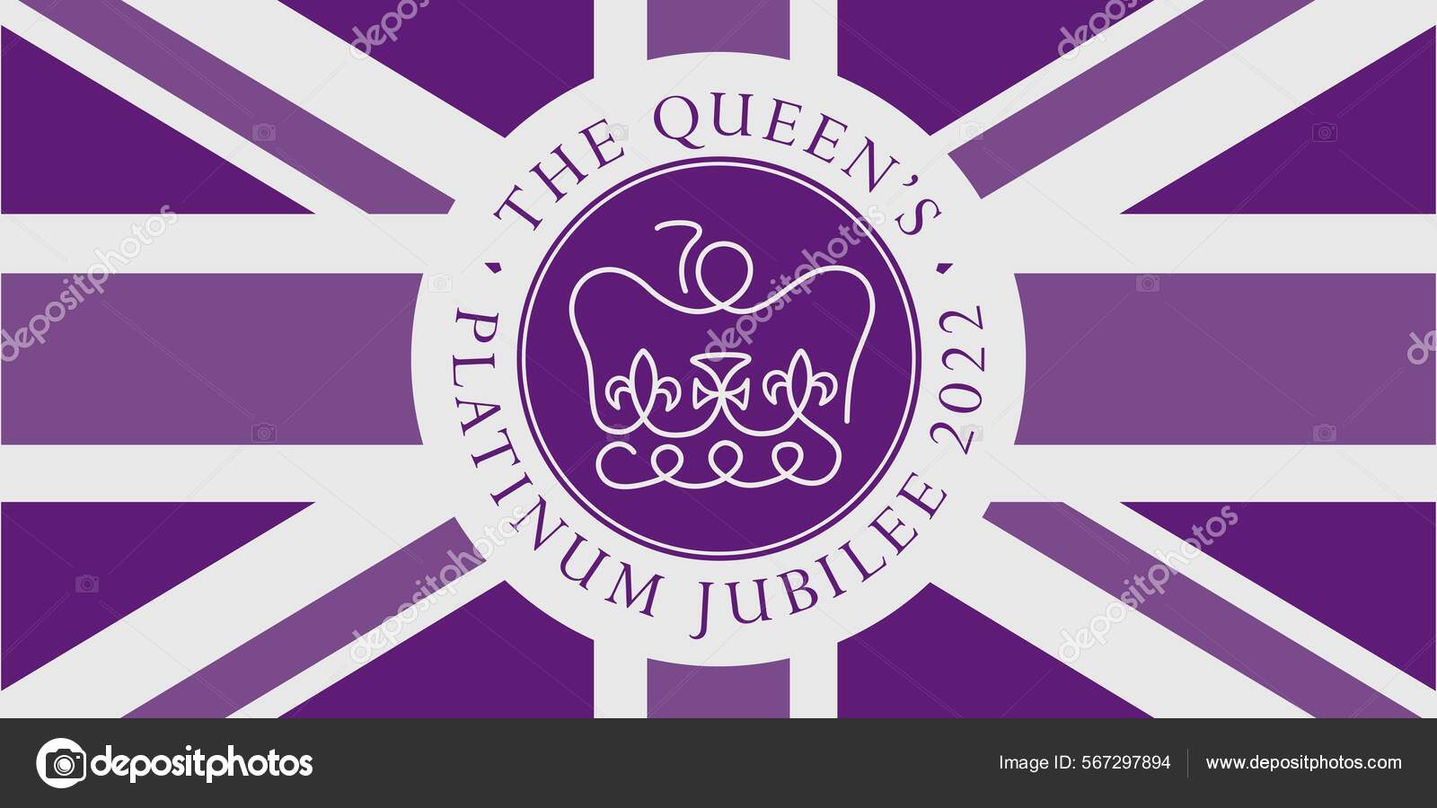 Platinum jubilee banner for 70 anniversary of the Queen Elizabeth II ...