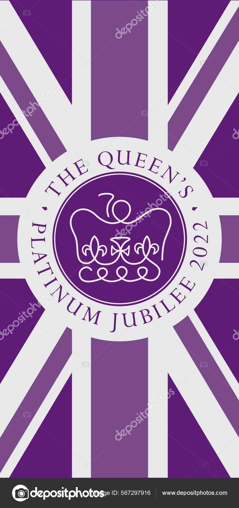 Platinum jubilee banner for 70 anniversary of the Queen Elizabeth II ...
