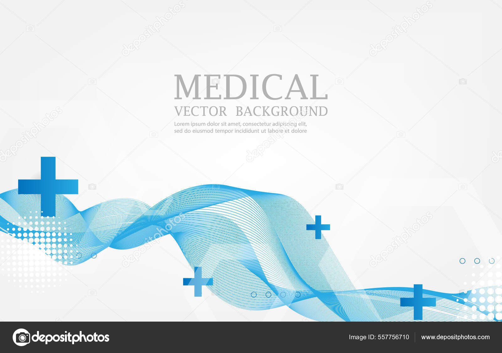 White Medical Background Fluid Smooth Line Cross Shape Design Stock ...