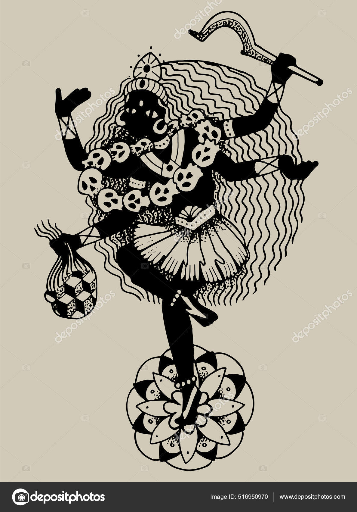 Kali The Destroyer Drawing