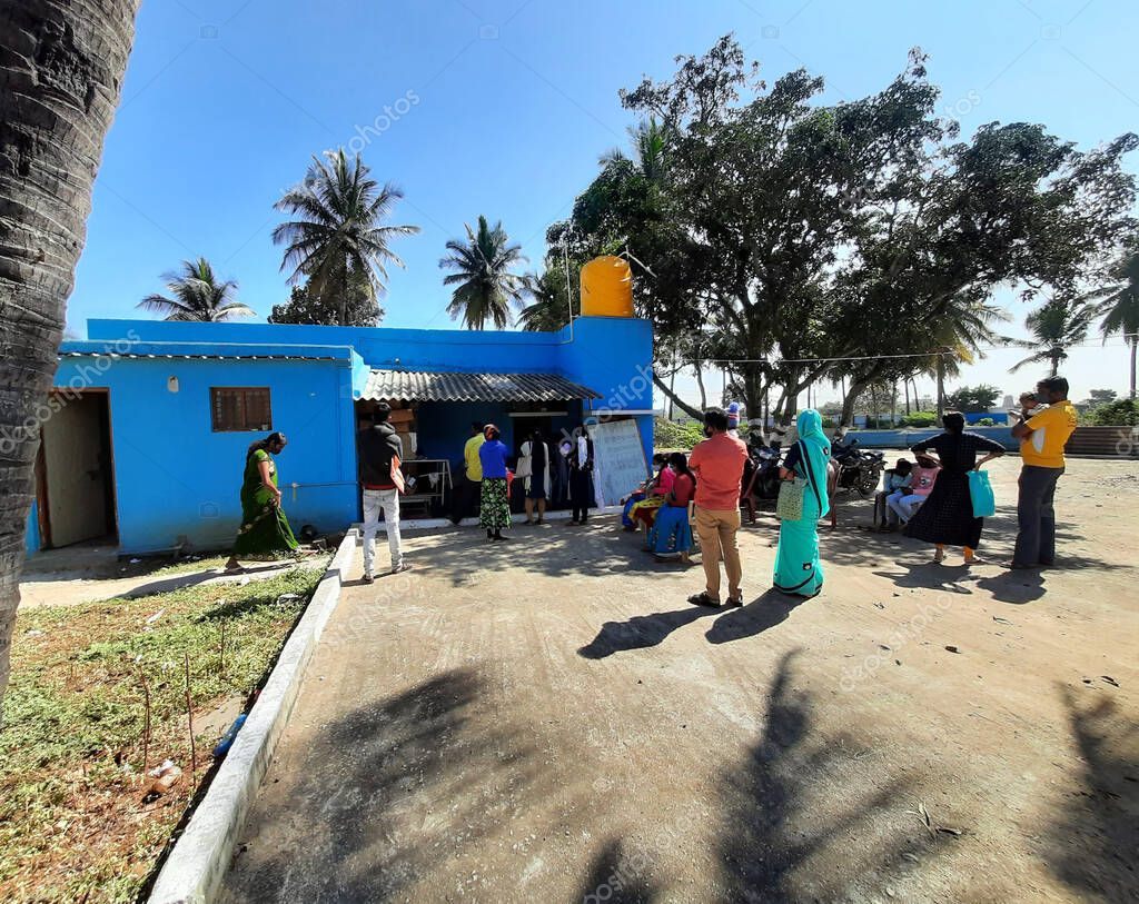 Bangalore, Karnataka, India-Dic 30, 2021: Primer plano del edificio del ...