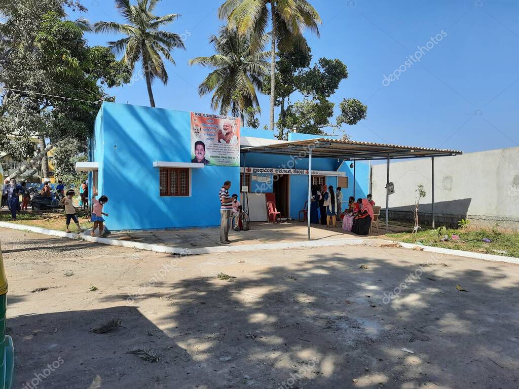 Bangalore, Karnataka, India-Dic 30, 2021: Primer plano del edificio del ...