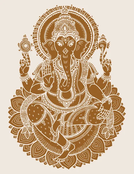 Drawing Sketch Hindu God Lord Ganesha Vector Editable Outline ...