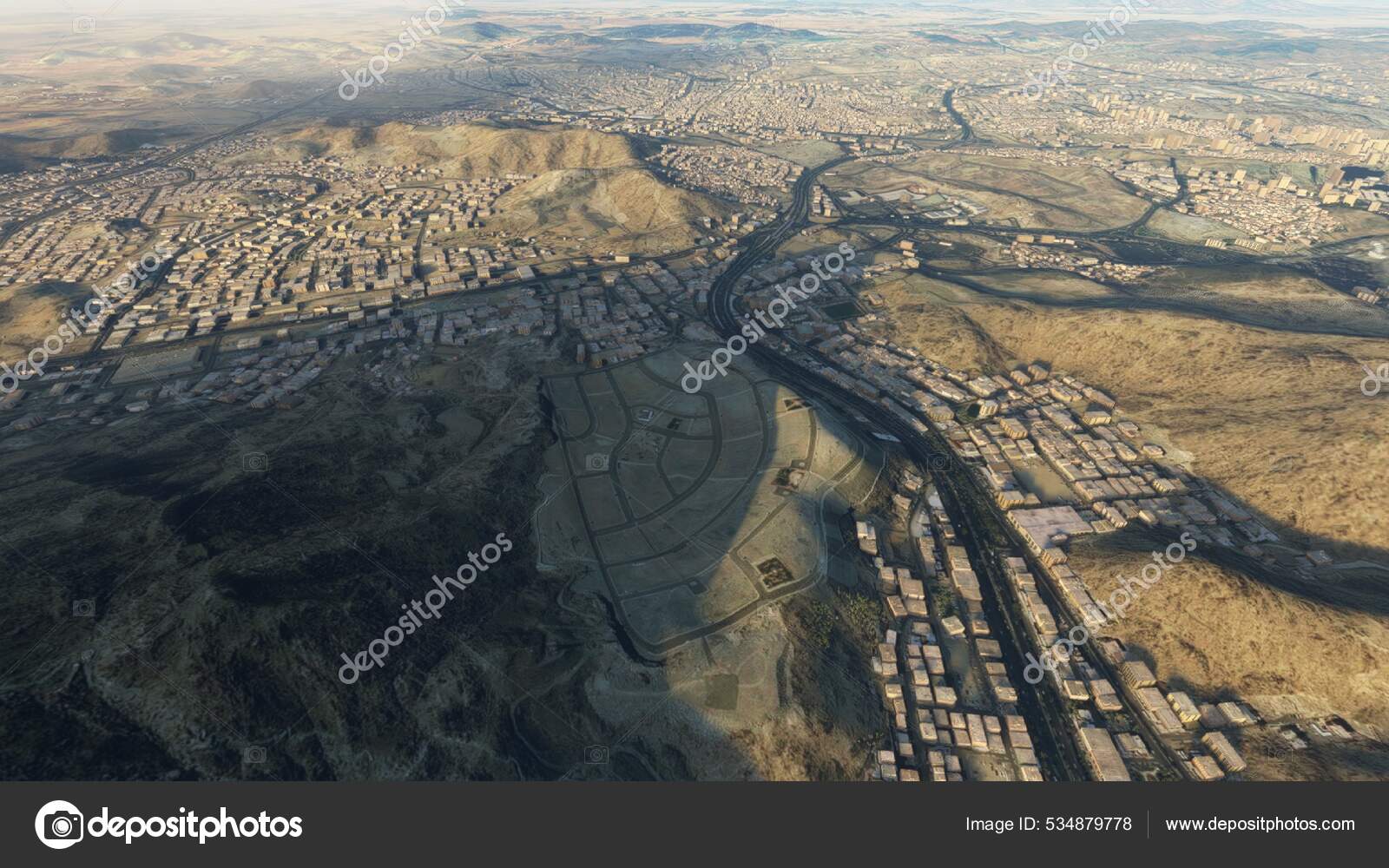 Mecca Drone View Mecca Aerial View Realistic Render Stock Photo by ...