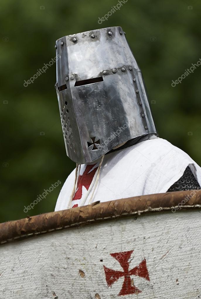 Medieval knight with shield — Stock Photo © DennisJacobsen #51619993