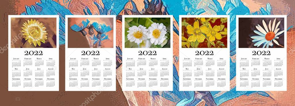 Wall calendar2022 Vector Art Stock Images | Depositphotos