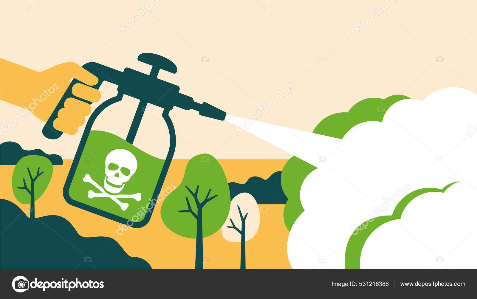 Pesticide Sprayer Vector