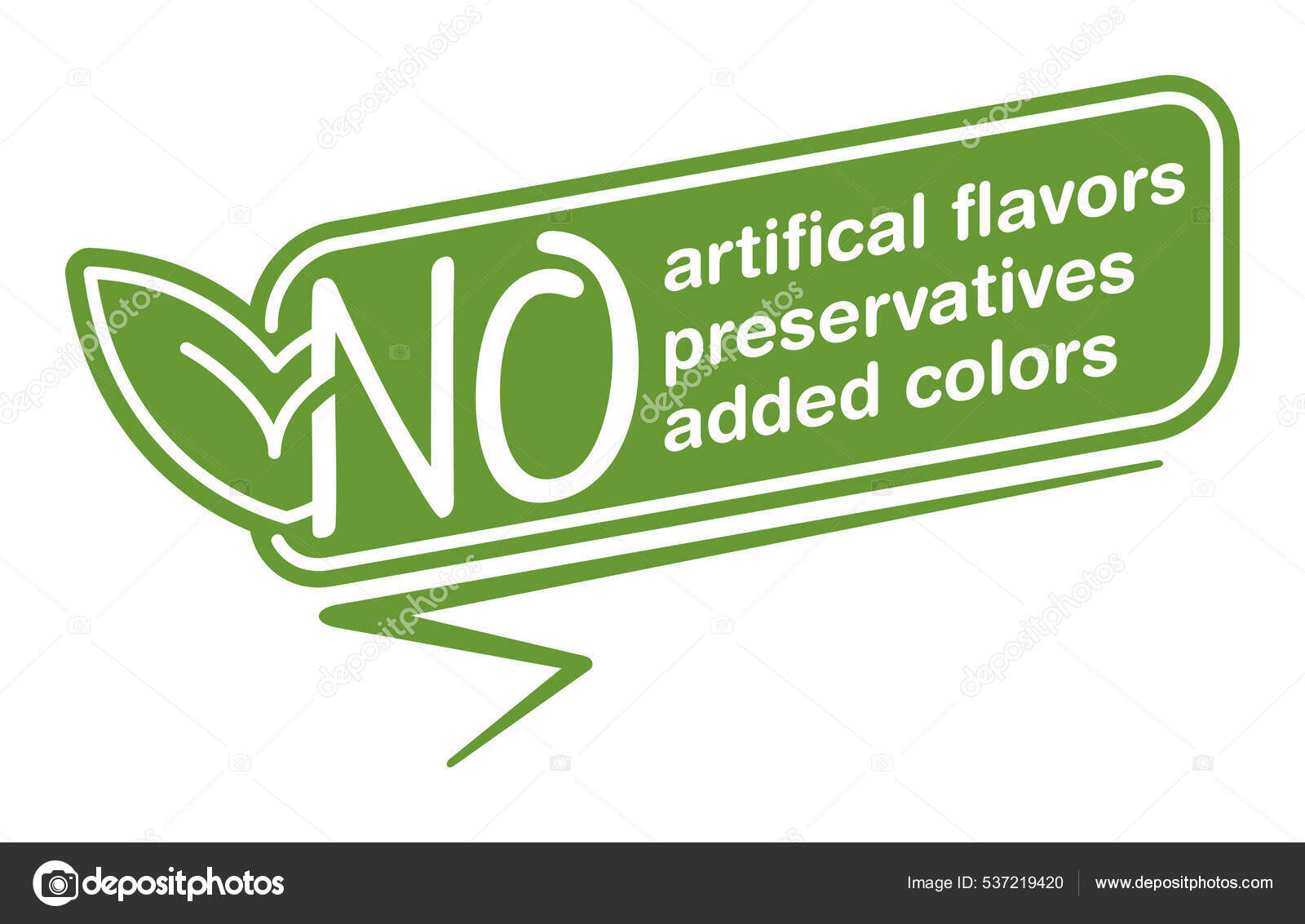 No artificial flavors, preservatives, added colors Stock Vector Image ...