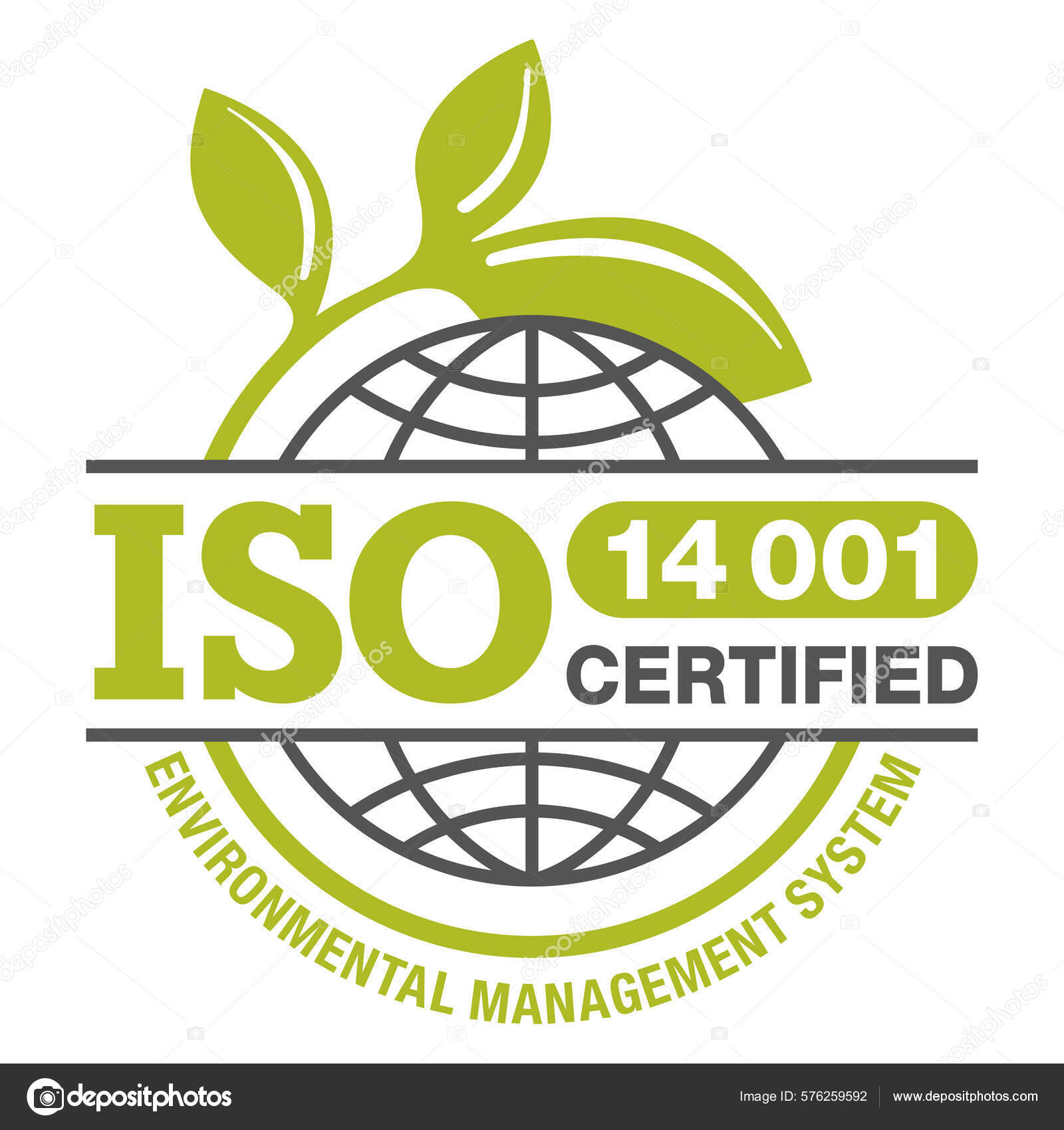 Logotipo Oficial Iso 14001 Iso 14001 2015 Certified Symbol Royalty