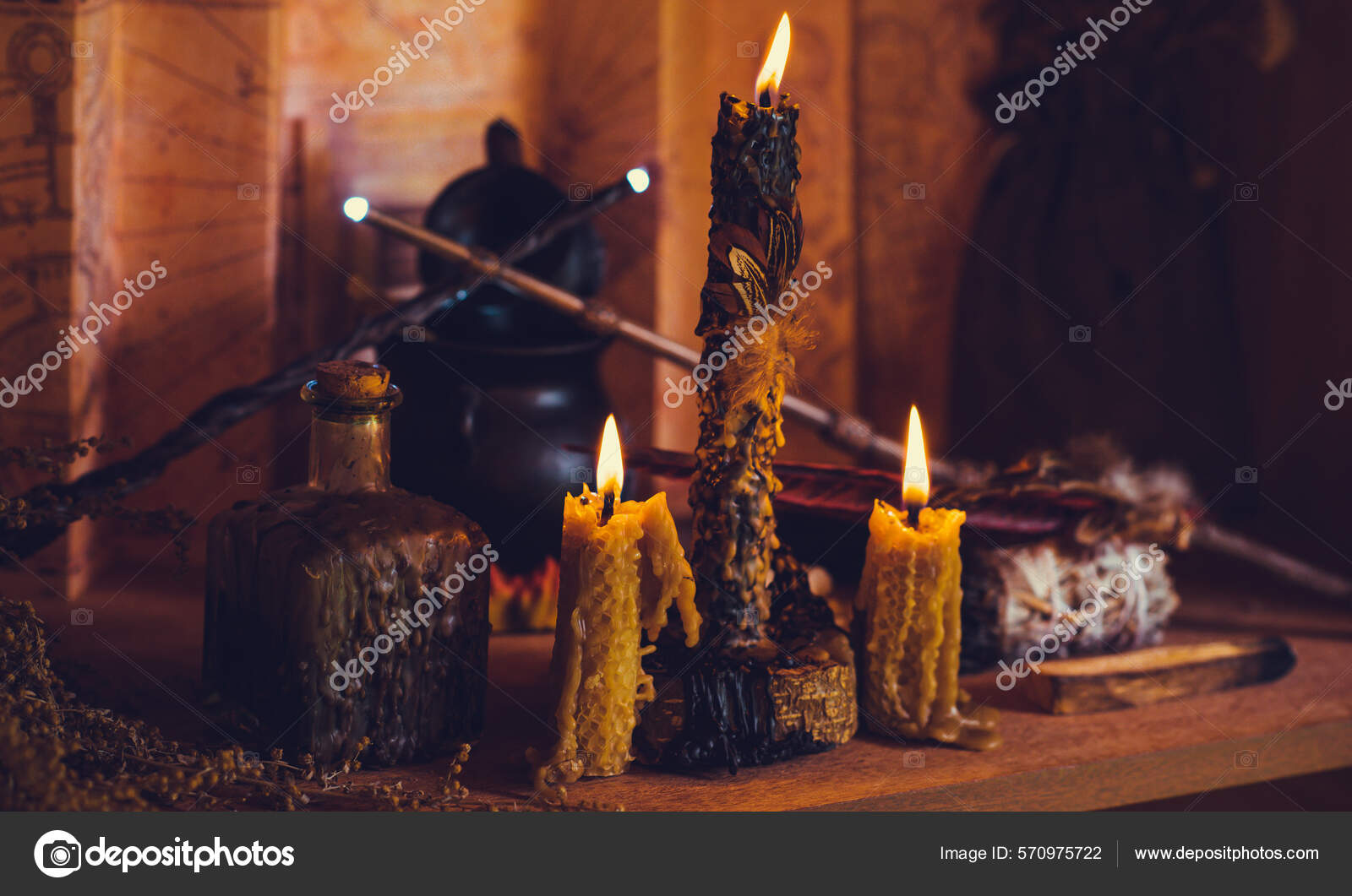 Magical Illustration Esoteric Concept Candles Other Magical Stuff Wicca ...