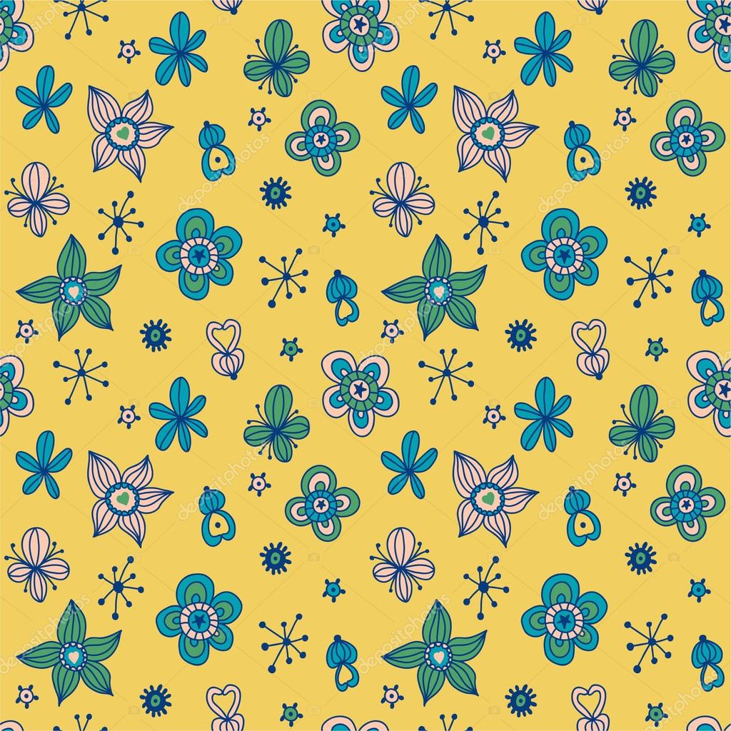 Beautiful pattern with flowers and cute details Stock Vector by ...