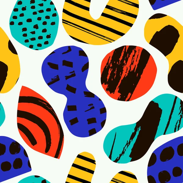 Seamless Texture Paper Cut Out Figures Ink Texture Vector Pattern Stock ...