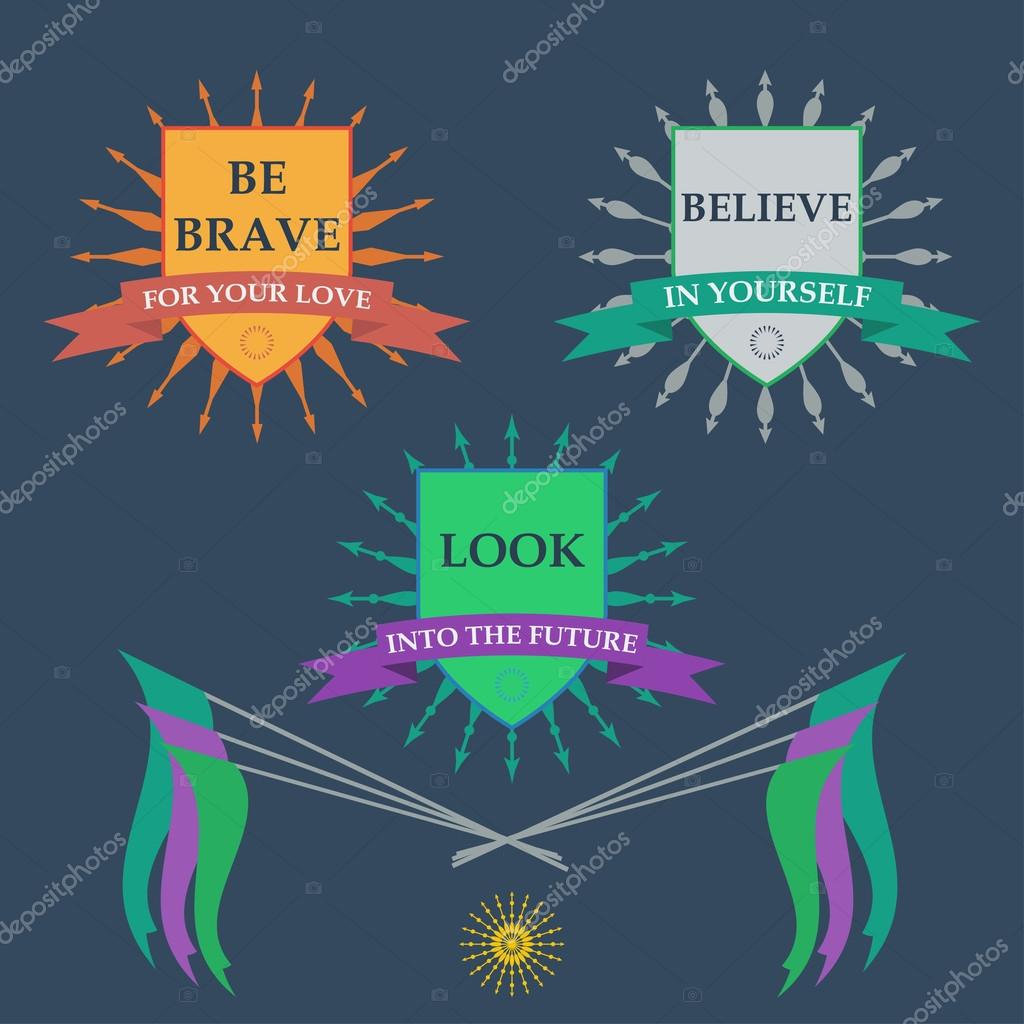 Rayos vectoriales establecidos en colores de estilo plano de moda para ...