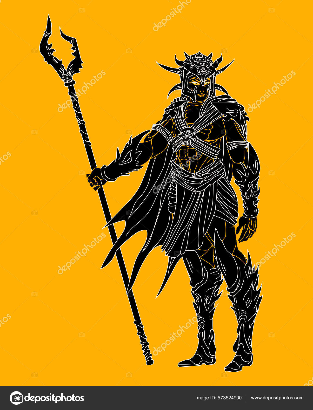 Hades Pluto Unterwelt Mythologie Gott Stock-Vektorbild von ...
