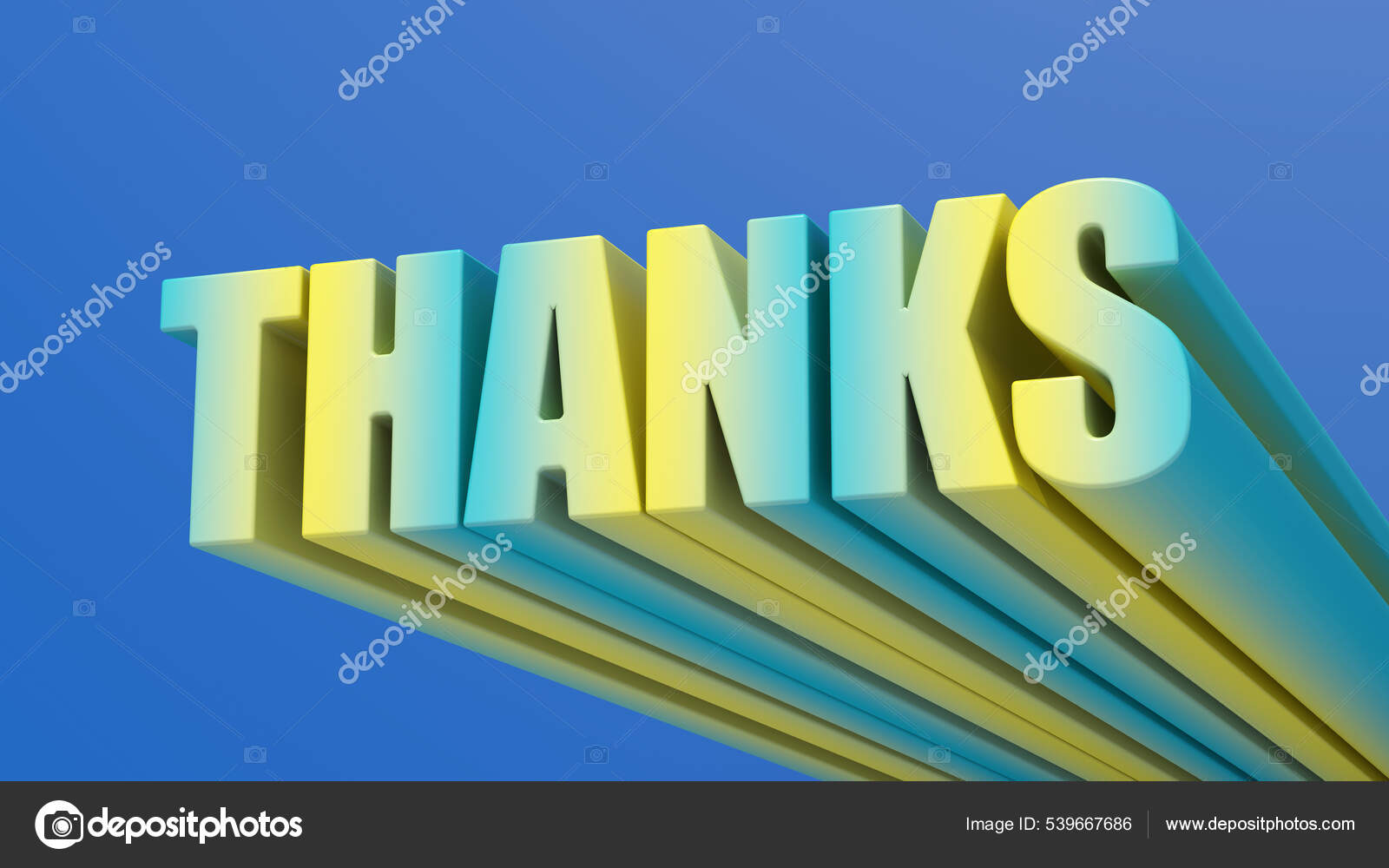 Thanks Typography Design Abstract Illustration Render — Stock Photo ...