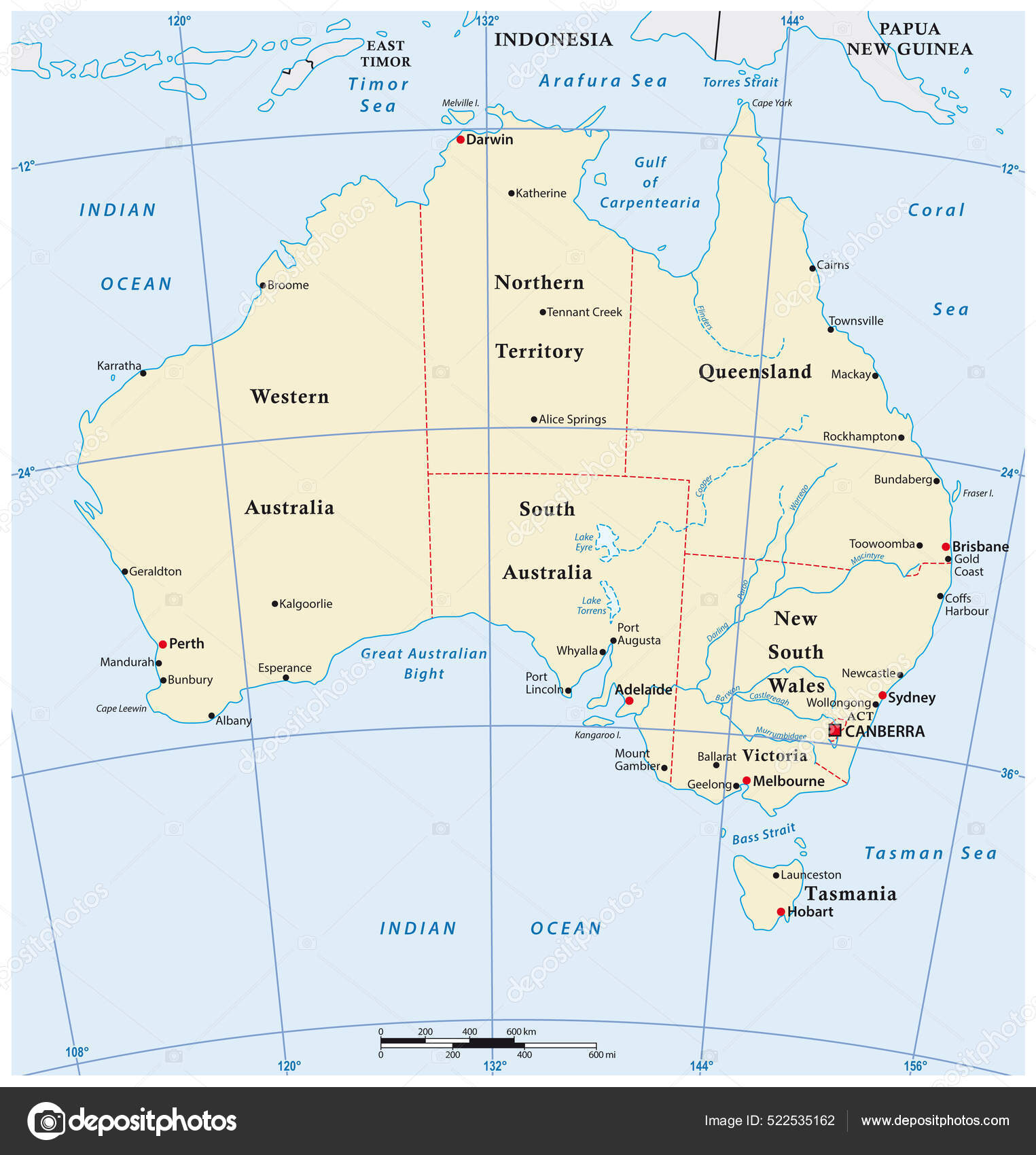 Mapa De Las Principales Ciudades De Australia Postal Mapa De Australia