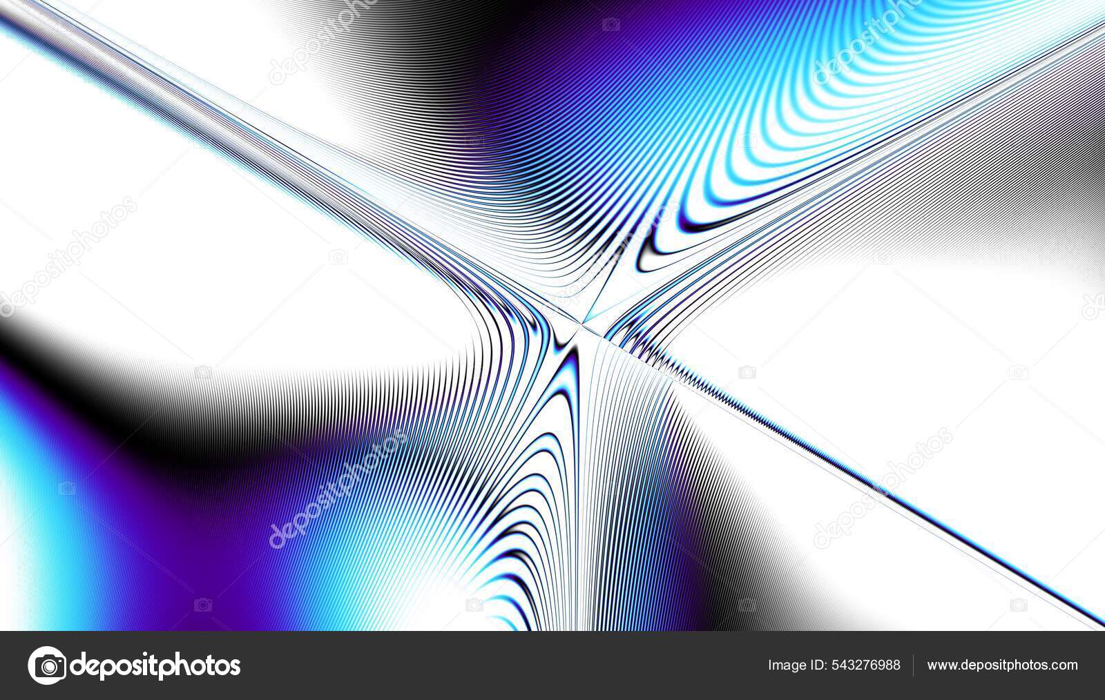 Abstract Digital Fractal Pattern Horizontal Orientation Abstract ...