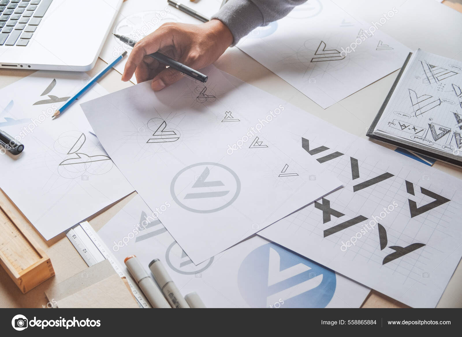 Logo Design Sketch Process