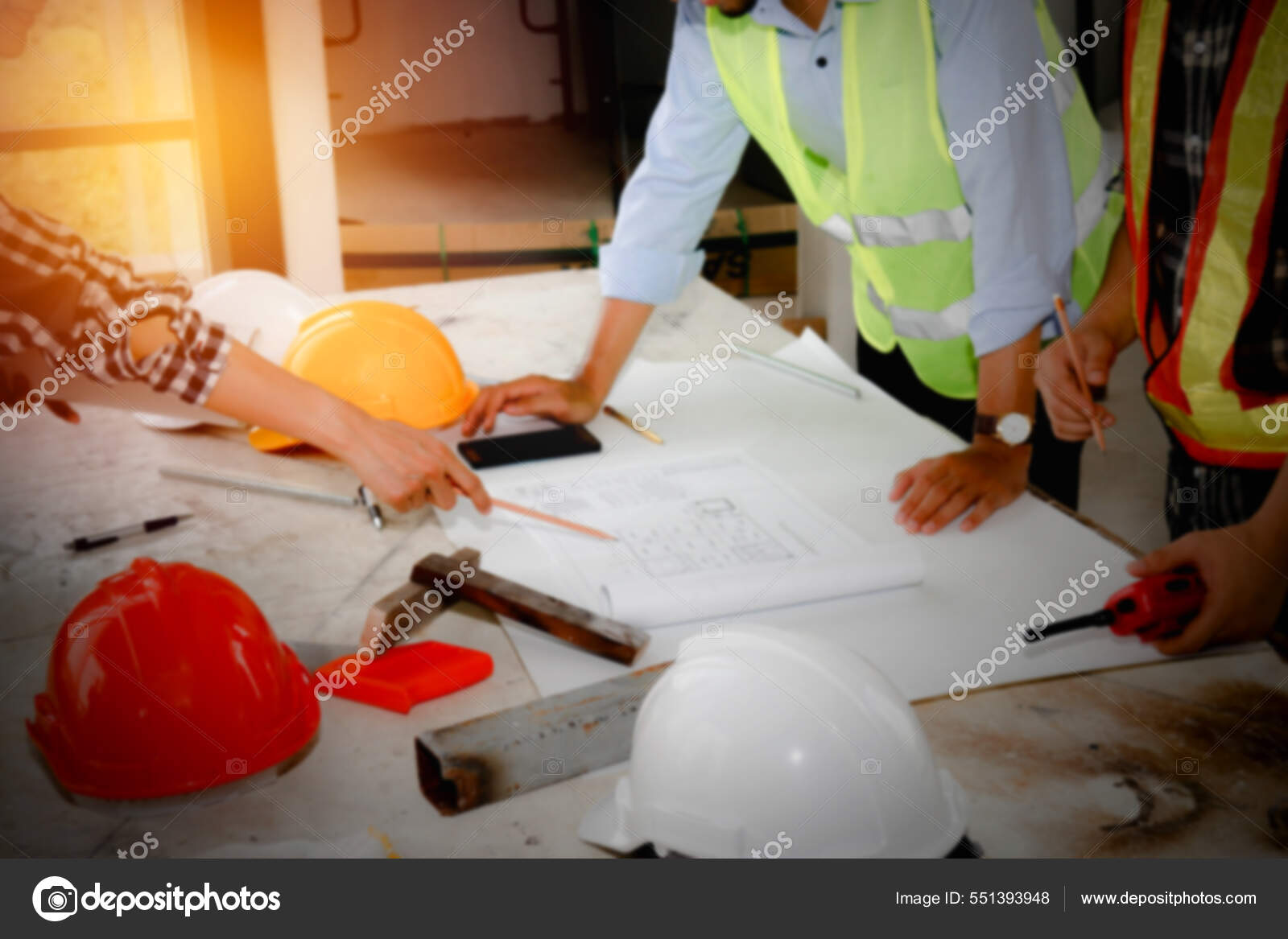 Blurred Photo Professional Engineers Architects Conferences Work ...