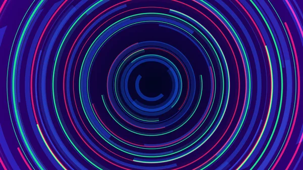 Circle neon lines technology Hi-tech blue background. Abstract graphic digital future concept ...