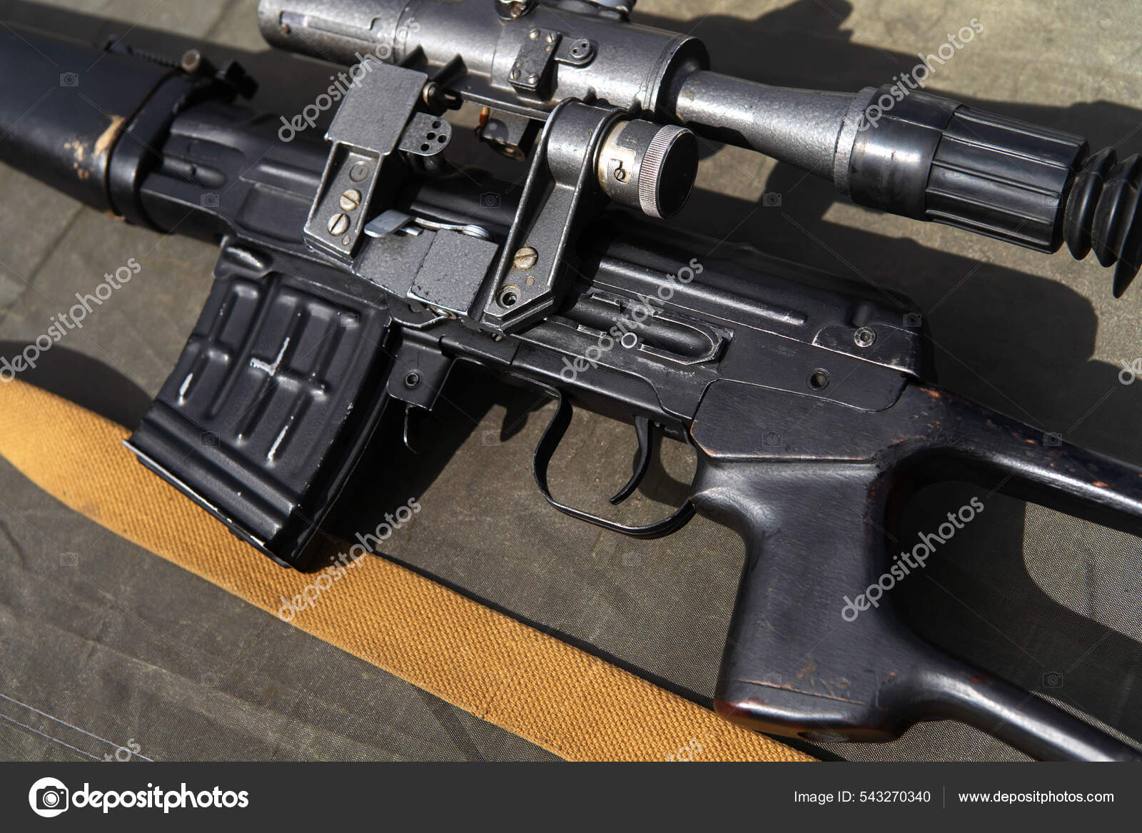Rifle Telescopic Sight Firearms Sniper Battles Close Stock Photo by ...