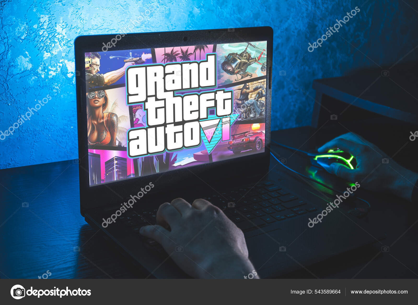 Grand Theft Auto Video Game Point View Video Gaming Playing — Stock ...