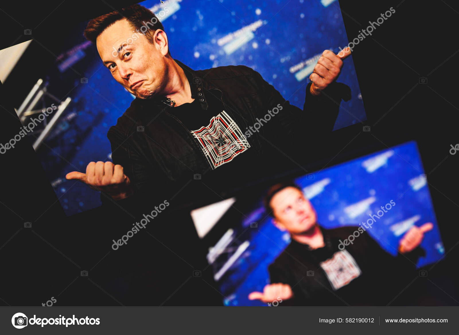 Elon Musk Screen Elon Reeve Musk Frs Business Magnate Investor — Stock ...