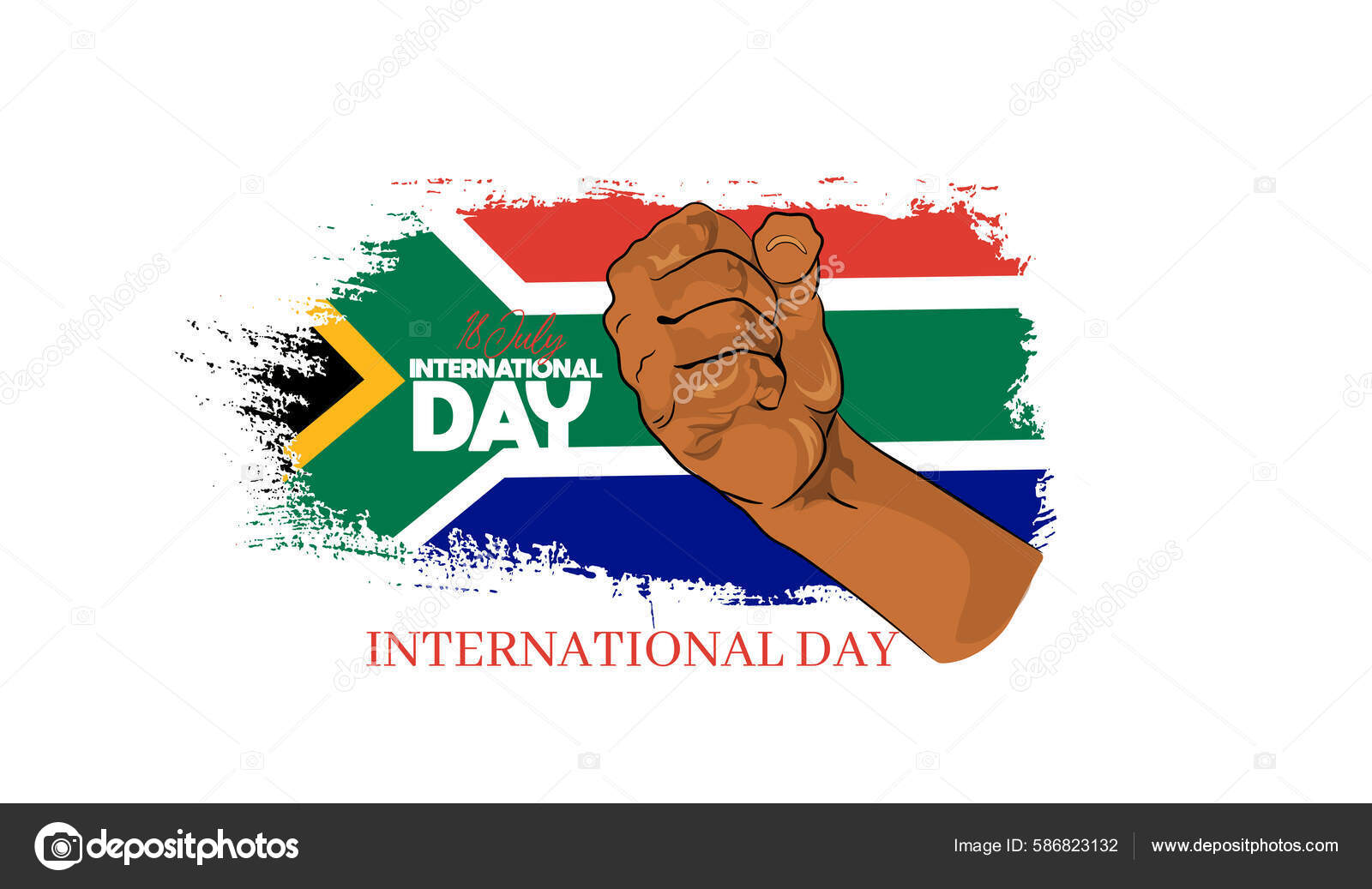 International Nelson Mandela Day Concept Art Showing Strength Unity ...