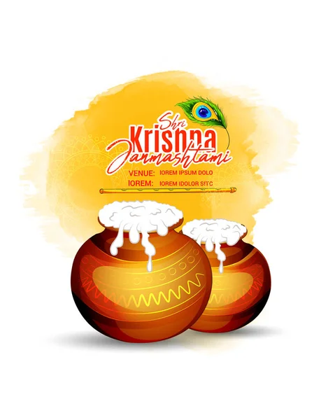 Illustration Lord Krishna Playing Bansuri Flute Religious Festival ...